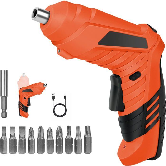 Perceuse Visseuse Sans Fil 3.5Nm, Visseuse Devisseuse 1300Mah 3.6V + 11 ...