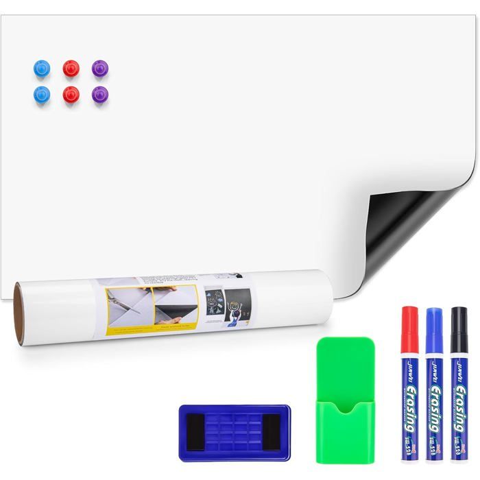JEFURE Magnetic Whiteboard Paper, 30 x 50 cm Magnetic Board, Erasable ...