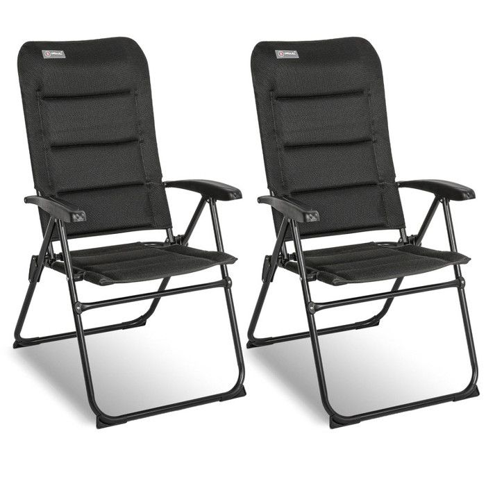 HOMECALL Lot de 2 Chaise de Camping Pliante À Dossier Haut Rembourrées ...