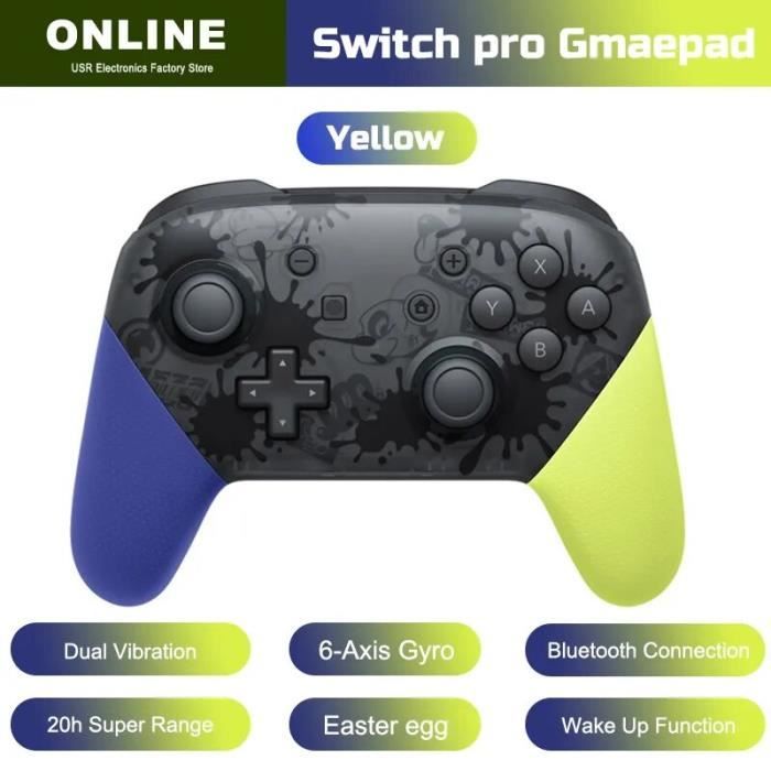 Manette de jeu - AIHONTAI - Nintendo Switch Pro - Sans fil Bluetooth ...
