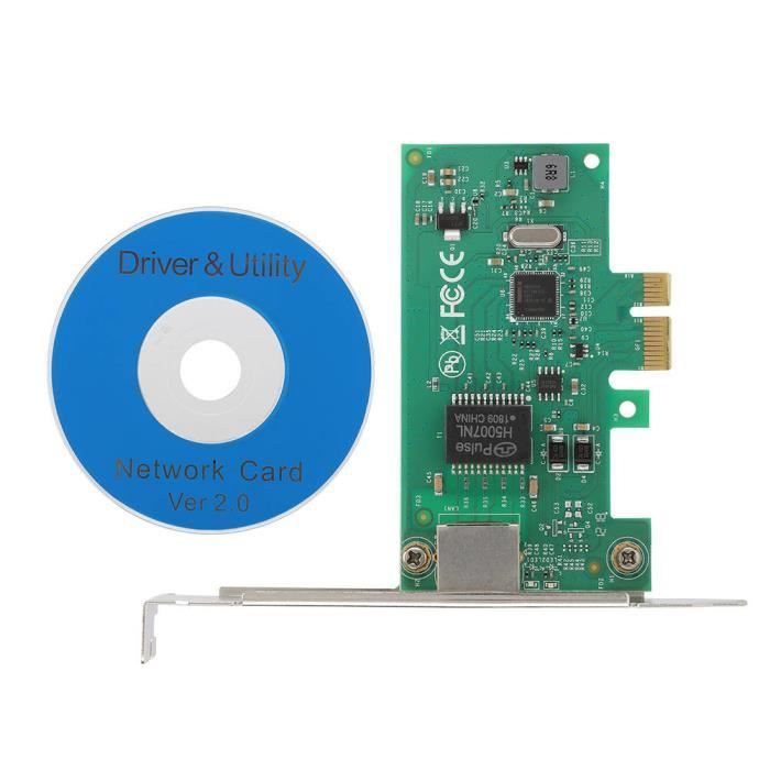 Carte réseau Gigabit PCI-E, Carte d'interface réseau PCI-E 1X Gigabit ...