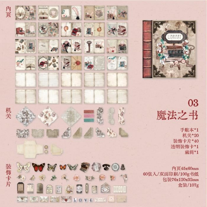 Bloc note,Bloc-notes en papier vintage,livre de souvenirs,journal ...