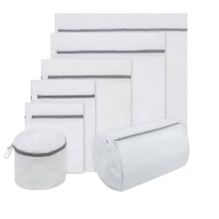 SAC À LINGE 10 pcs pochette à linge blanc gris - Cdiscount Electroménager
