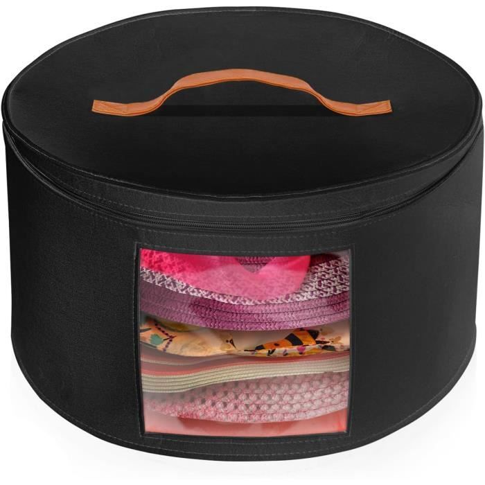 Boîte de Rangement Pliable pour Chapeaux - Noir - Organiseur de ...