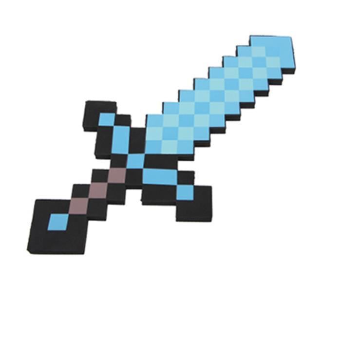 Jouet Minecraft Pixel Épée en Mousse Cosplay Gaming enfant Bleu ...