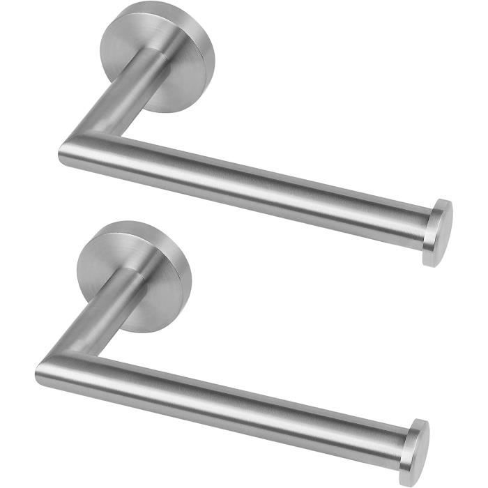 Porte Rouleau Papier Toilette Acier Brossé,Support Papier Toilette Mural pour Salle de Bain ...