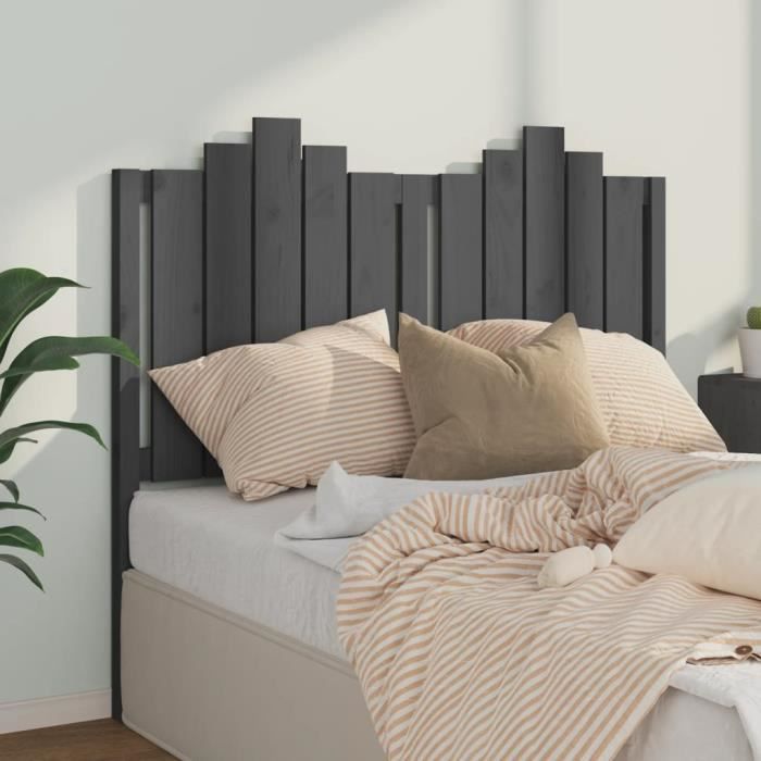 Tête de lit Gris - JNG - 126x4x110 cm - Bois massif de pin - Cdiscount ...