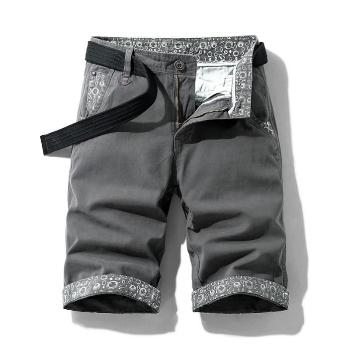Short,Short Cargo décontracté en coton pour homme, pantalon court ...