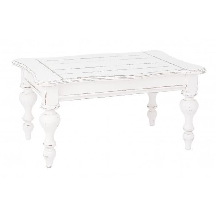 Table basse collette en bois de manguier - Dim : L 90 x P 60 x H 45 cm ...