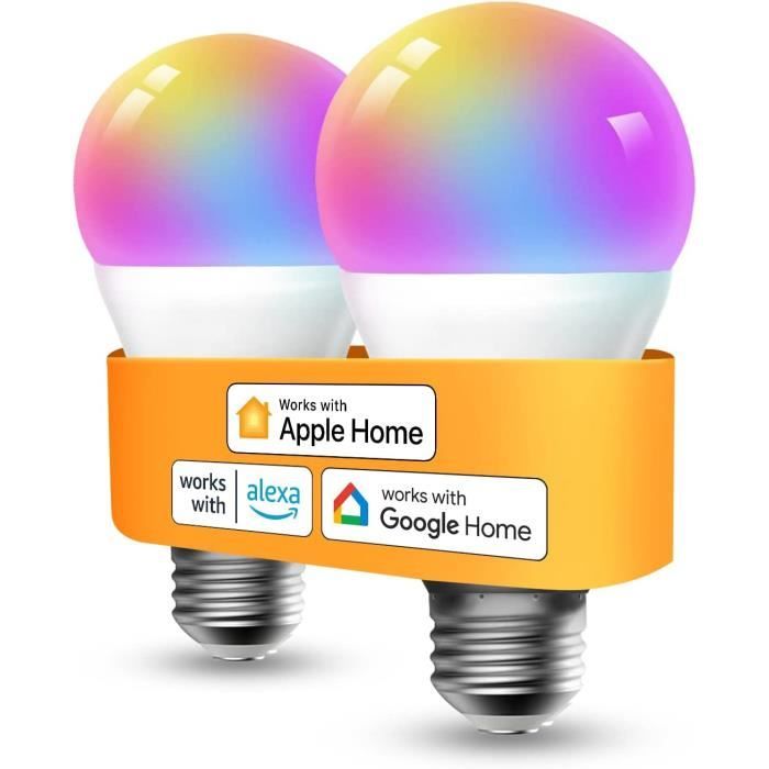 Ampoule Wifi Connectée,E27 Led Compatible Avec Apple Homekit,Alexa-Google Home,810Lm,9W 2700K ...