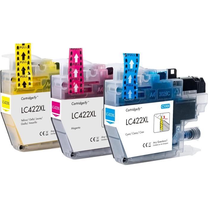 Lc 422Xl Cartouches D'Encre Compatible Avec Brother Lc-422Val Lc-422 Xl Lc422Xl Couleur, Pour ...