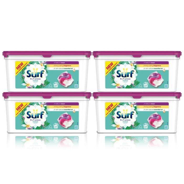 Surf 3-in-1 Washing Capsules Herbal Extracts with Natural Essential Oil ...