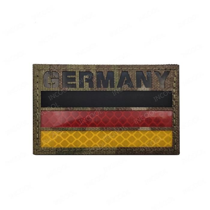 Reflective CP 9X5CM -Patchs réfléchissants 3D,drapeau allemand ...