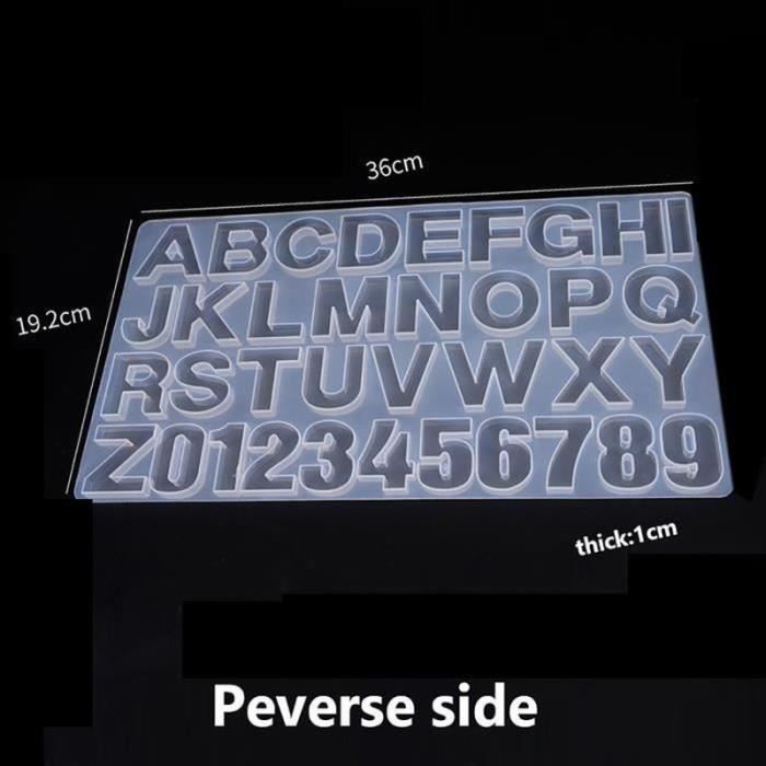 M0001 lettre moule Alphabet et numéro Silicone moules moule Initial ...