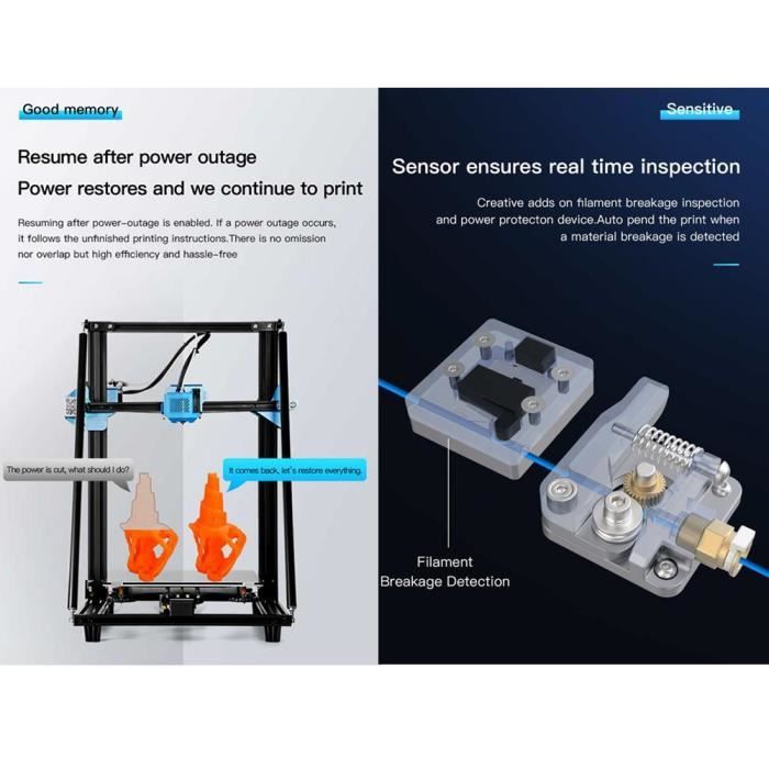 Creality 3D CR-10 V2 Kit de bricolage pour imprimante 3D de haute précision Profilé en V 300*300 ...