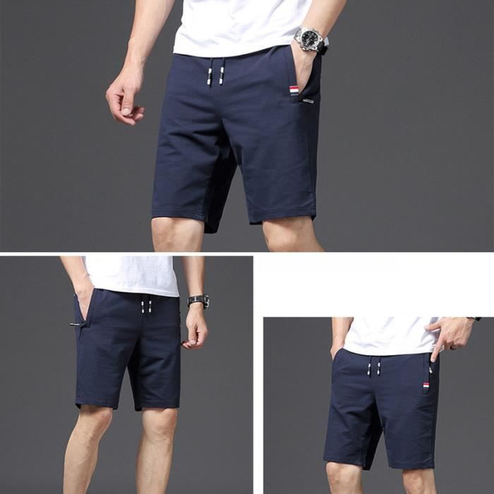Short Homme Lot de 2 Été Short Sport Homme Avec Cordon De Serrage ...