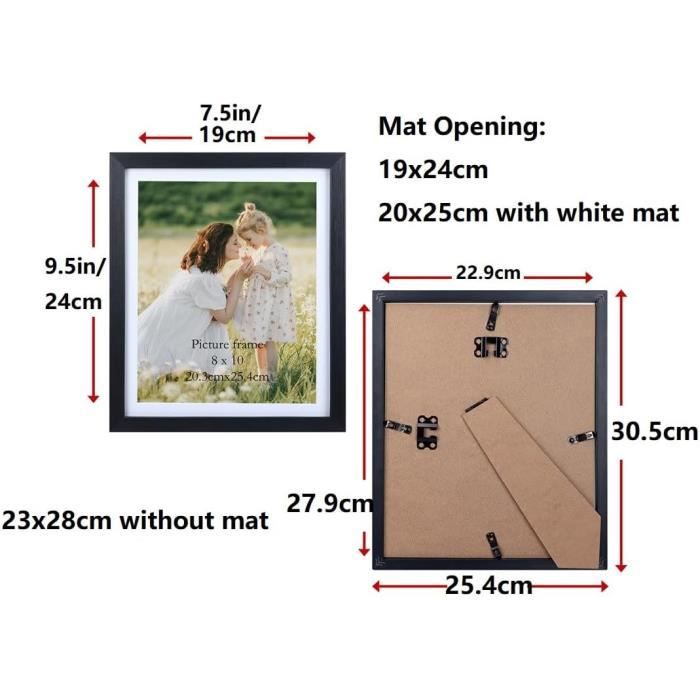 Lot De 6 Cadres Photo 20X25 Cm Avec Passe-Partout Pour Placer 23X28 Ou ...