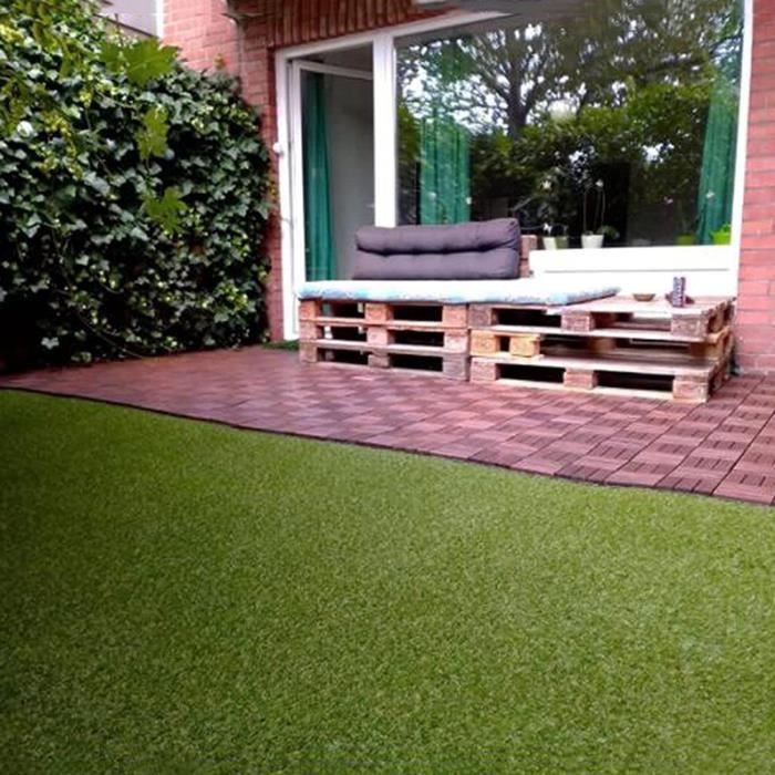 1x1m Artificiel moquette Extérieure Confort Gazon Synthétique Herbes ...