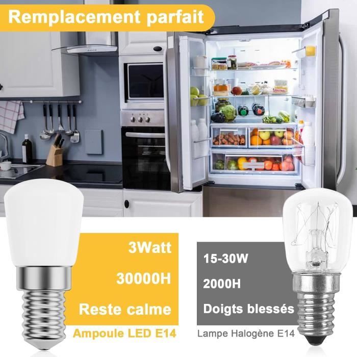 Ampoule Led E14 Blanc Froid,3W E14 Ampoules Halogen 25W 230V Équivalent,6000K 220Lm Pour ...