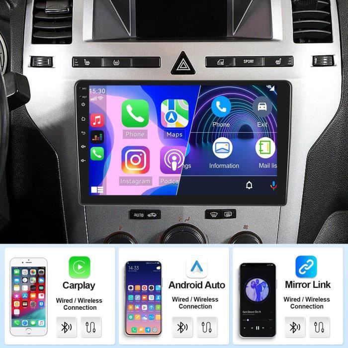 2+32G Android 11 Autoradio Pour Opel Astra H Zafira B 2005-2014 Avec Carplay Android Auto Sans ...