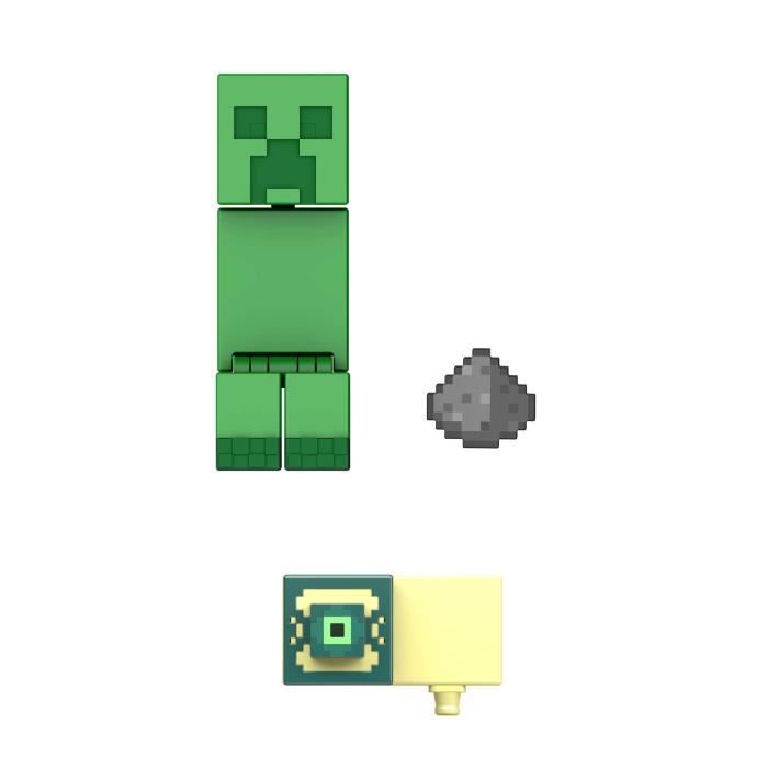 MINECRAFT FIGURINE STEVE (8CM) AVEC ACCESSOIRE ET ÉLéMENT DE PORTAIL ...