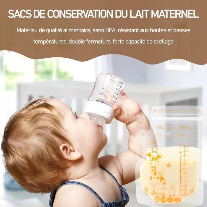 45 Pièces Sachet De Conservation Lait Maternel, 250 Ml Sac Congelation ...