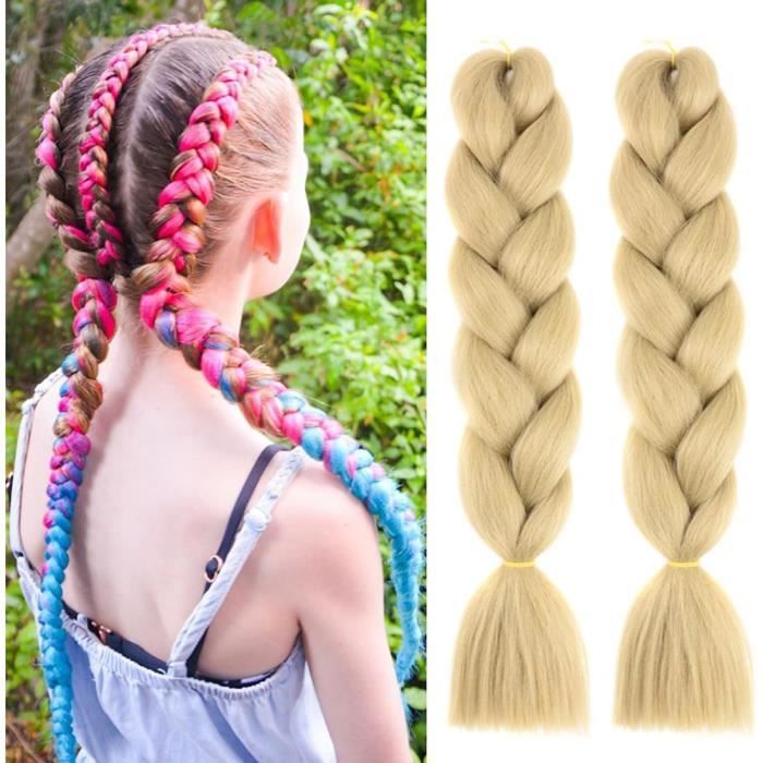 1 Pcs Jumbo tresse extensions tresses cheveux synthétiques tissage 100g ...