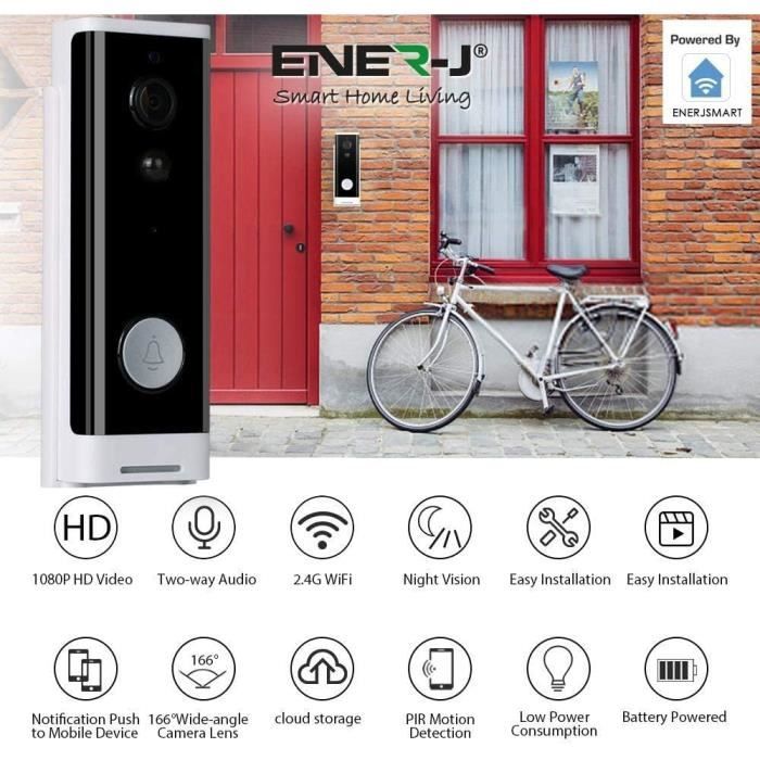 Sonnette Vidéo Intelligente Sans Fil Avec Carillon, Sonnette Wifi Avec ...