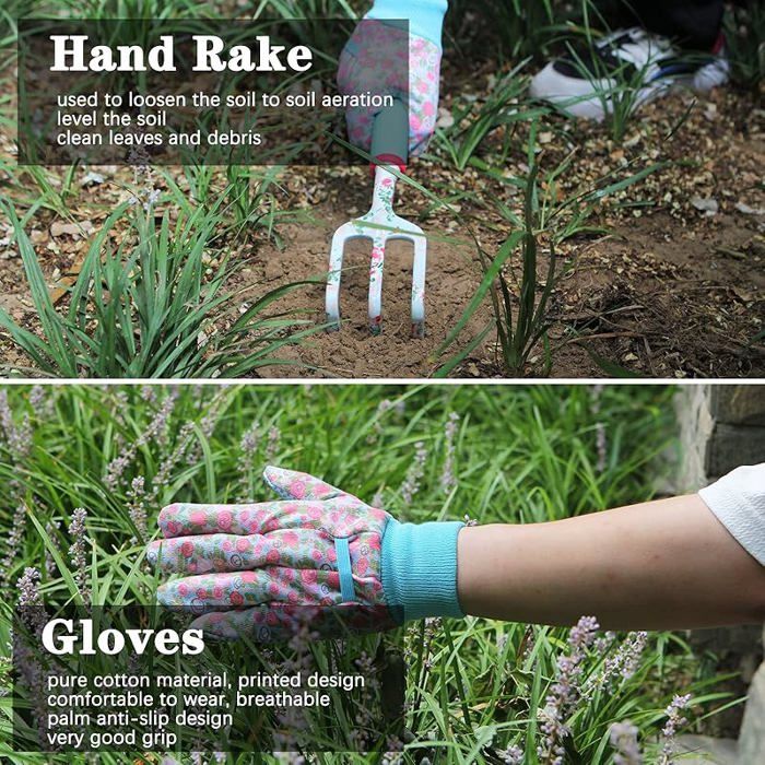 Gardening Tools Set 16 Piece Floral Gardening Hand Tool Gifts Gardening ...