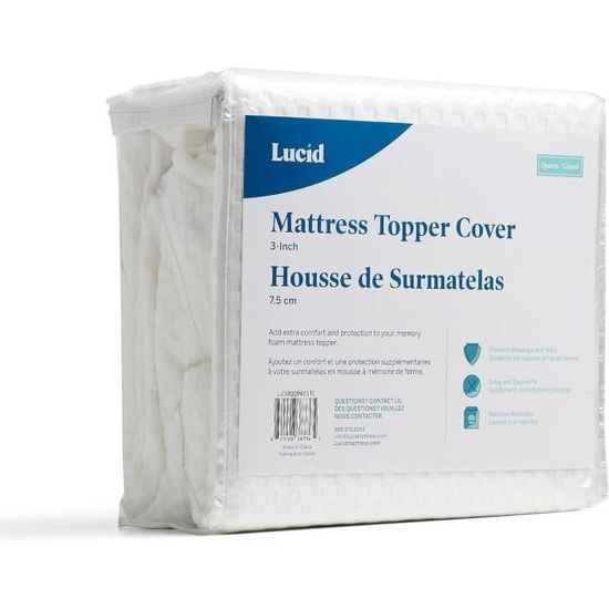 Housse Protection de Surmatelas - Douce et Respirante - Antidérapante ...