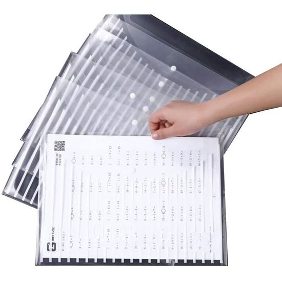 10 Pcs Pochette Plastique Transparente, Chemise porte Document ...