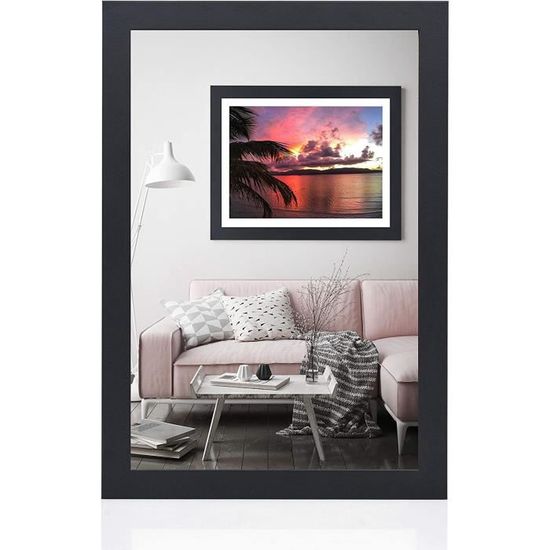 Cadre Photo 45 X 60 Cm \U2013 Cadre Noir Mat En Bois Et Verre Acrylique ...