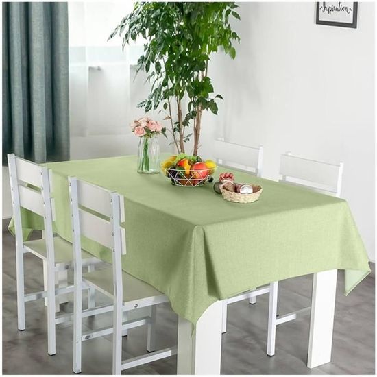 Nappe De Table Fete Nappe Enduite Carre Couleur Unie Simple Nape Table ...