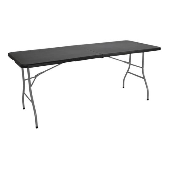 Table Pliante Traiteur 180cm Rectangulaire Traiteur Thinia Home. Noir ...