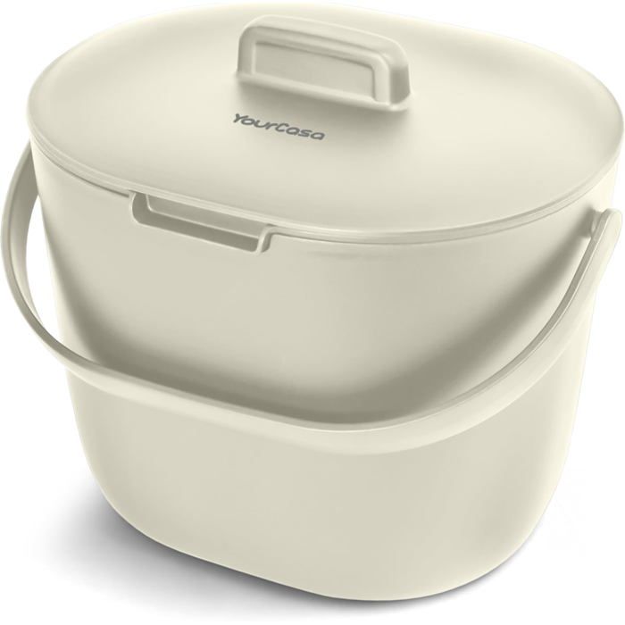 Composteur Cuisine 6L - avec Couvercle et passoire - Poubelle Compost ...