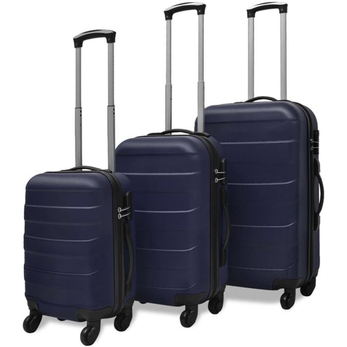 (Bleu)Valise - Magnifique Valise rigide 3 pièces Bleu 45,5/55/66 cm 12117