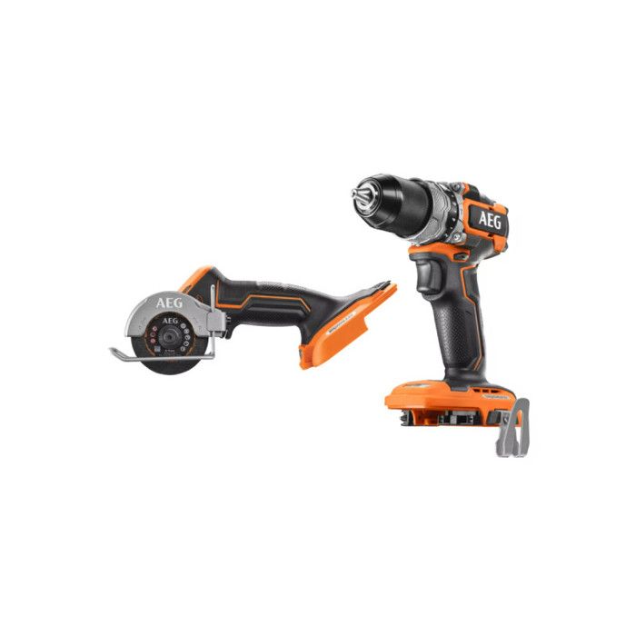 Pack AEG Perceuse à percussion - Mini scie multi-matériaux - 18 V ...