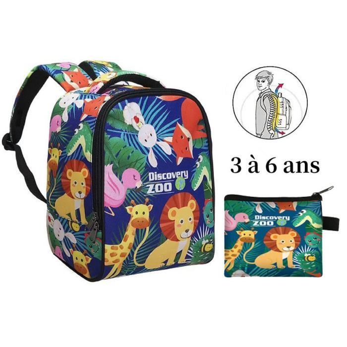 Sac à Dos Enfant,Cartable préscolaire maternelle animaux de la forêt ...