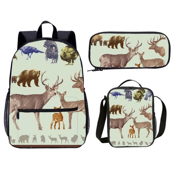 17 pouces Cartable Fille Primaire - 3 pcs - 31x14x45cm - Enfant ...