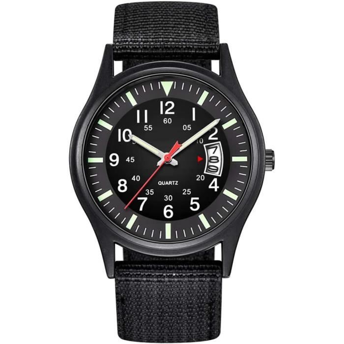 Montre Analogique À Quartz Pour Homme Avec Bracelet Tissé À La Main Et ...
