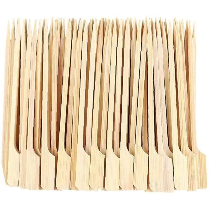 100PCS Brochettes en Bois, Barbecue Sticks Bambou Brochettes, jetable ...