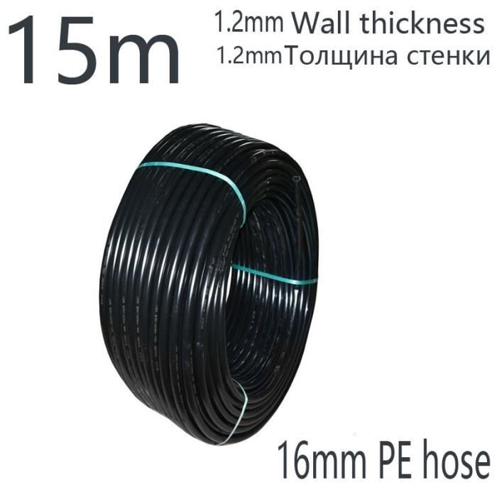 Tuyau d'arrosage,Tuyau d'irrigation en PE, 16mm, 5-8 "DN15, Tube en LDPE 10m 15m, pour serre et ...