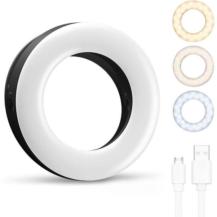 Selfie Ring Light, Ring Light Pour Téléphone Portable, 4 Modes D ...