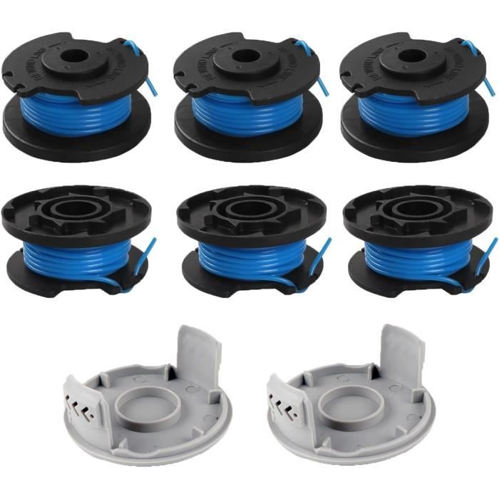 Lot De 6 Bobines De Fil De Rechange Pour Coupe-Bordures Ryobi One+ Rac124 Ac14Rl3A Olt1823 ...