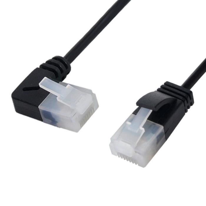 Câble Ethernet Cat6 Angle droit RJ45 UTP Câble patch Cat6a Câble LAN ...
