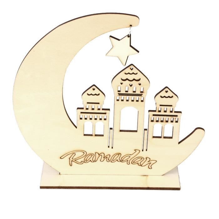 Eid Mubarak Ramadan Plaque En Bois Ornement Musulman Islam Pendentif ...