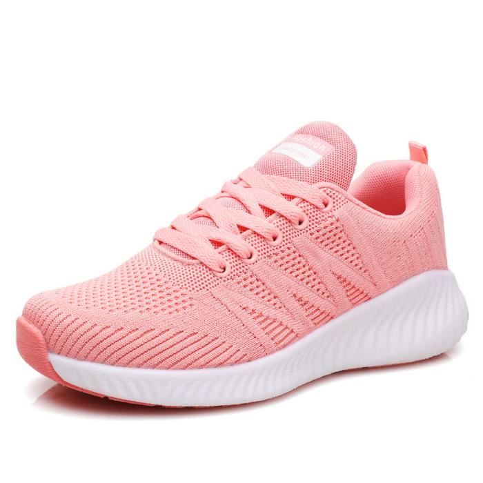 Basket Femme Chaussures De Course Feminine Respirante Baskets Rouge ...