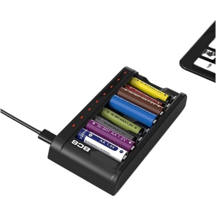 Chargeur De Batterie 8Slot Chargeur Intelligent Bc8 Charge Rechargeable ...