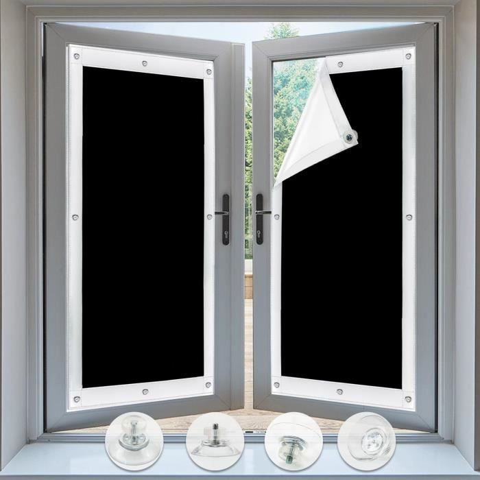 HEOMAITO Store Occultant sans Percage, 100% Opaque Enrouleurs Rideaux ...