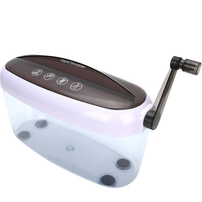 TMISHION Déchiqueteuse à main Destructeur à Main Mini Déchiqueteuse A4 ...
